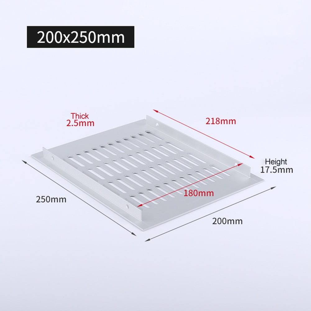 200mm Air Vent Cover Rectangular Ventilation Grille Wardrobe Shoe ...