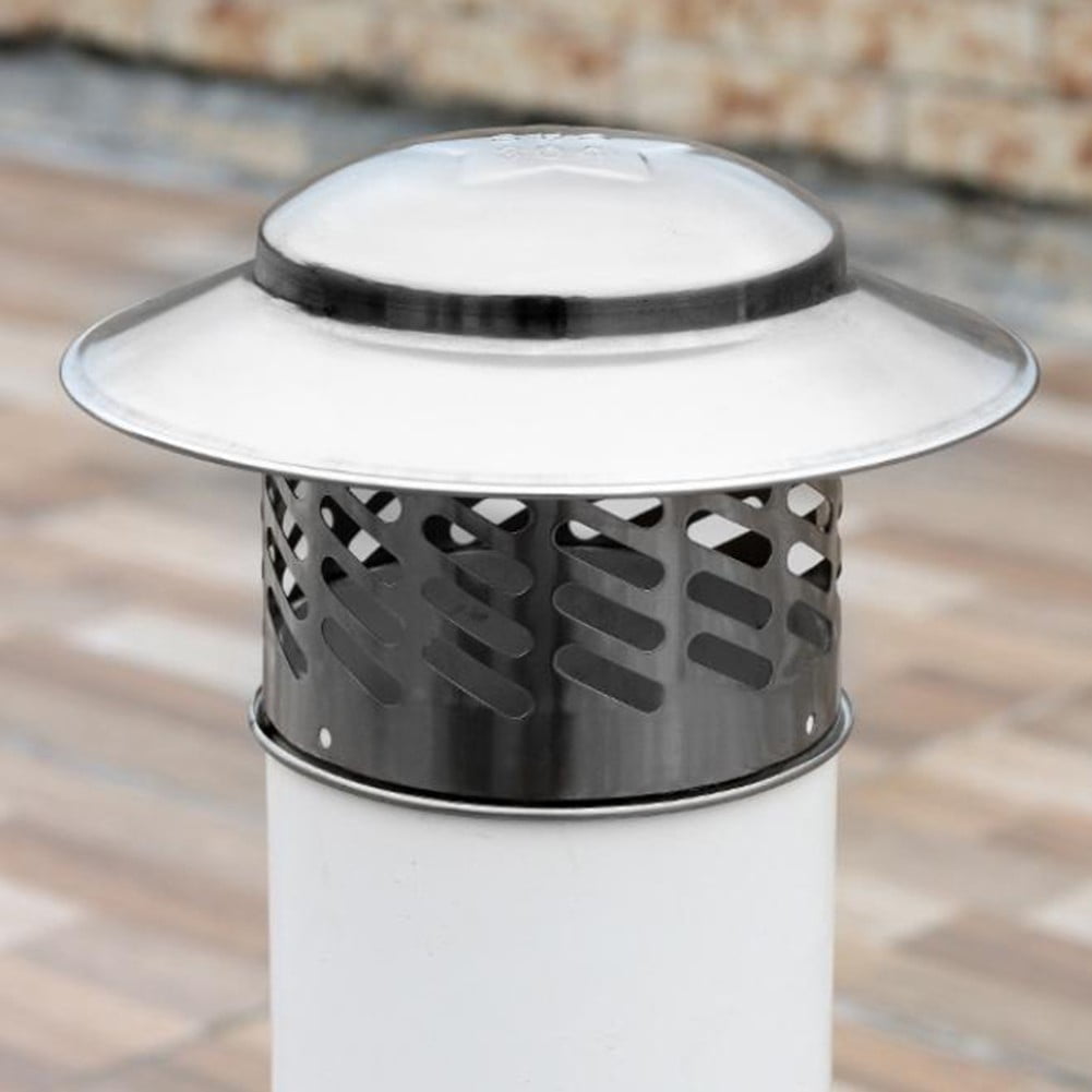 200mm Stainles Steel Chimney Cap for Exterior Wall Roof Pipe Exhaust ...