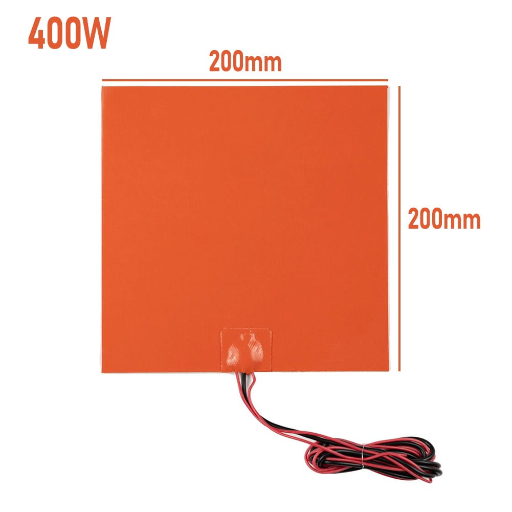 200mm X 200mm 400W 100K Thermistor Silicone Heater Printer Heating Pad ...