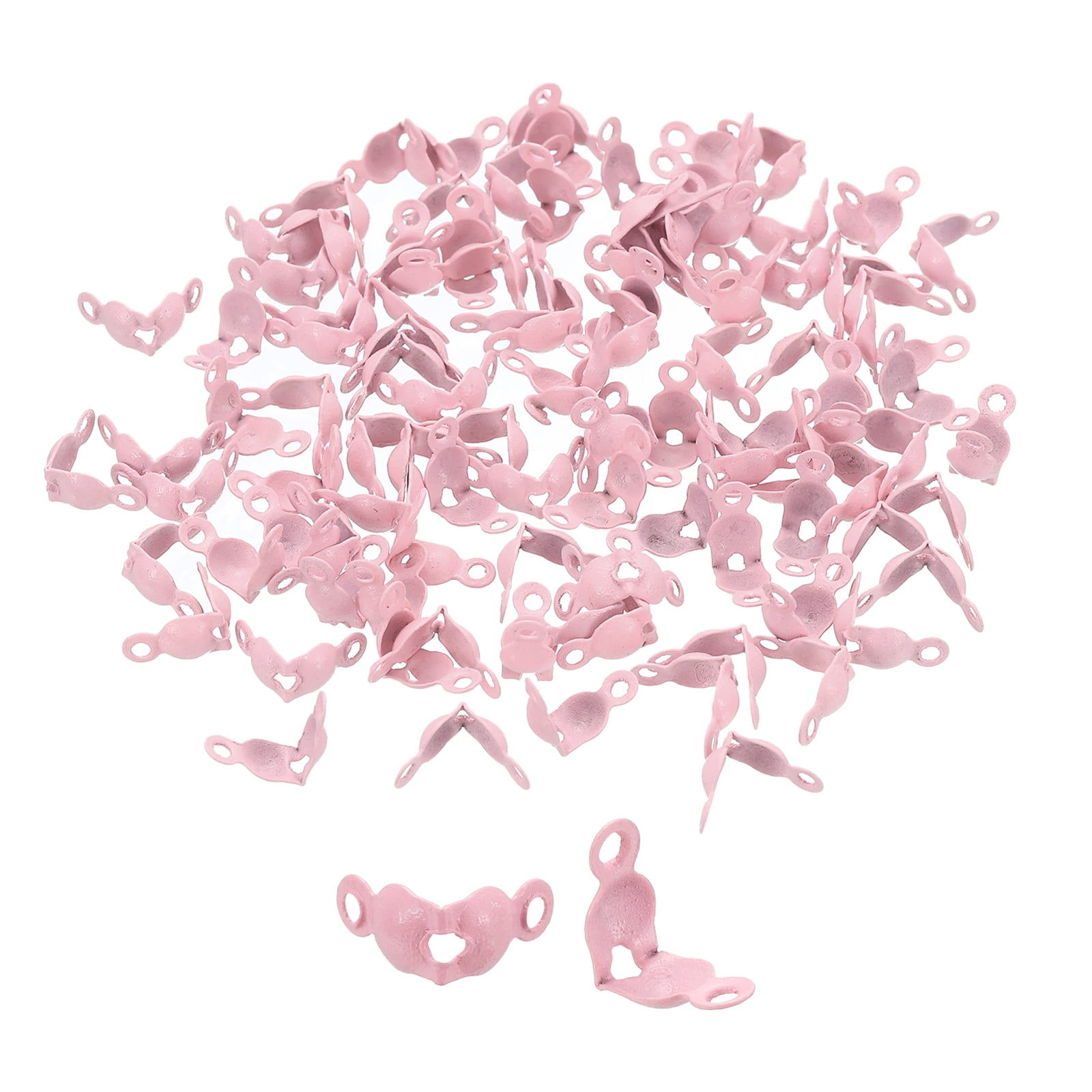 200pack Open Bead Tips Knot Covers for Jewelry Making DIY Crafts, Pink ...