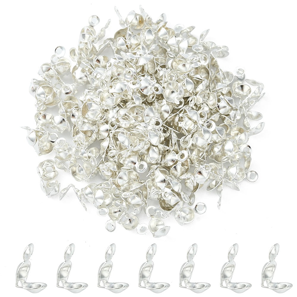 200pc Iron Bead Tips Calotte Ends Clamshell Knot Cover Cadmium Free ...