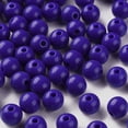 200pc Opaque Acrylic Beads Round Dark Slate Blue 8x7mm Hole: 2mm ...