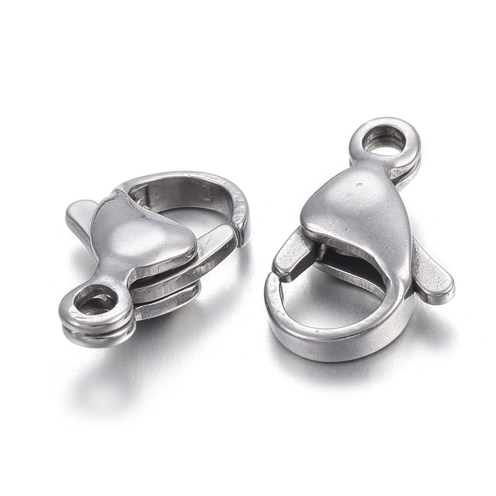 200pc Tarnish Resistant 304 Stainless Steel Lobster Claw Clasps Parrot ...