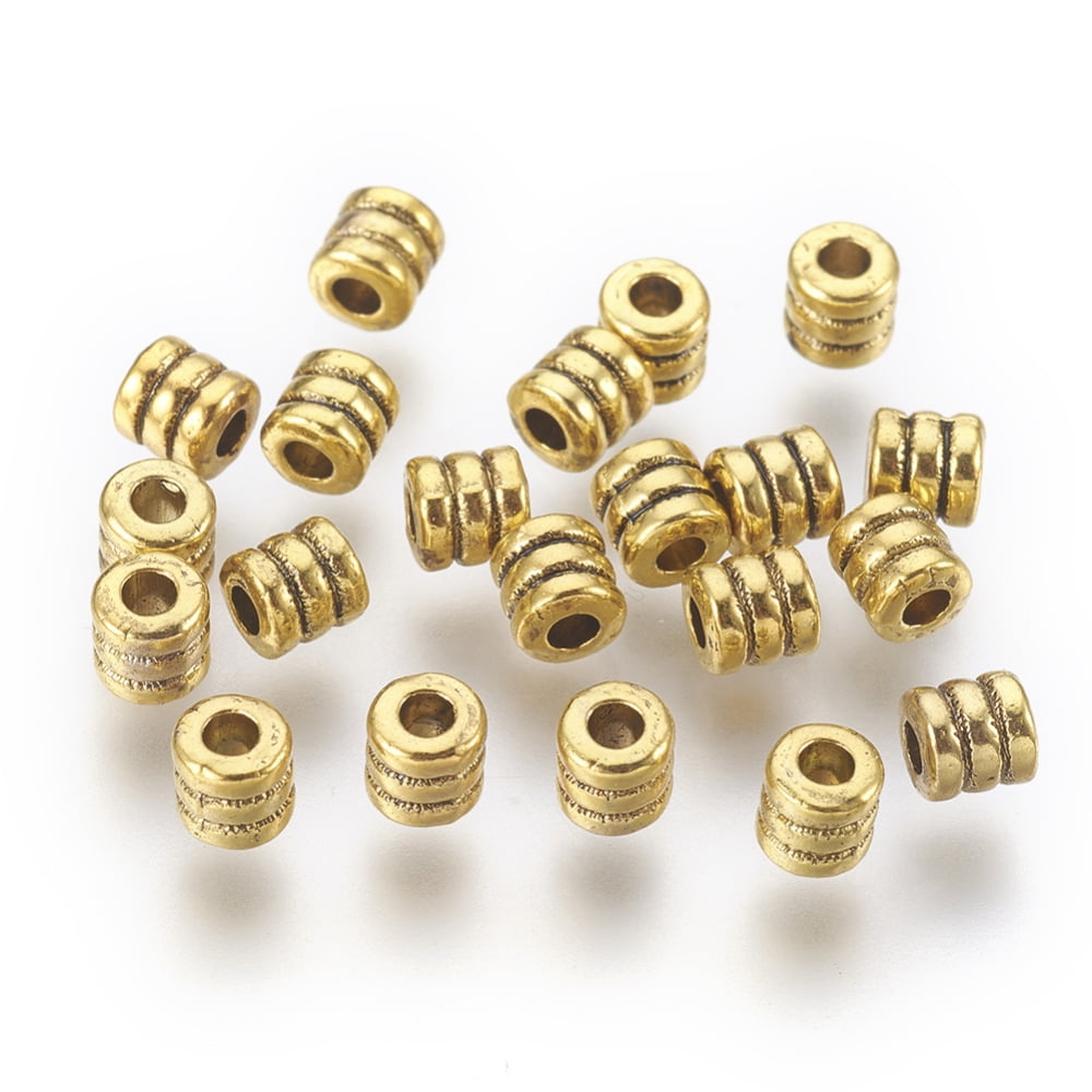 200pc Tibetan Style Bead Spacers Zinc Alloy Beads Golden Color Lead ...