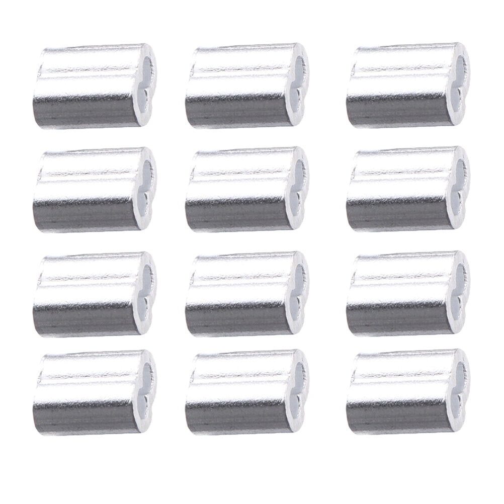 200pcs 1/8 Inches 2MM Wire Rope and Cable Aluminum Crimping Sleeve ...