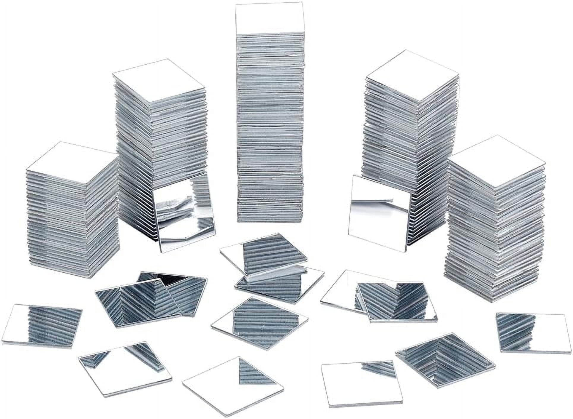 200pcs 1 Inch Square Mosaic Tiles Decorative Adhesive Acrylic Mirror ...