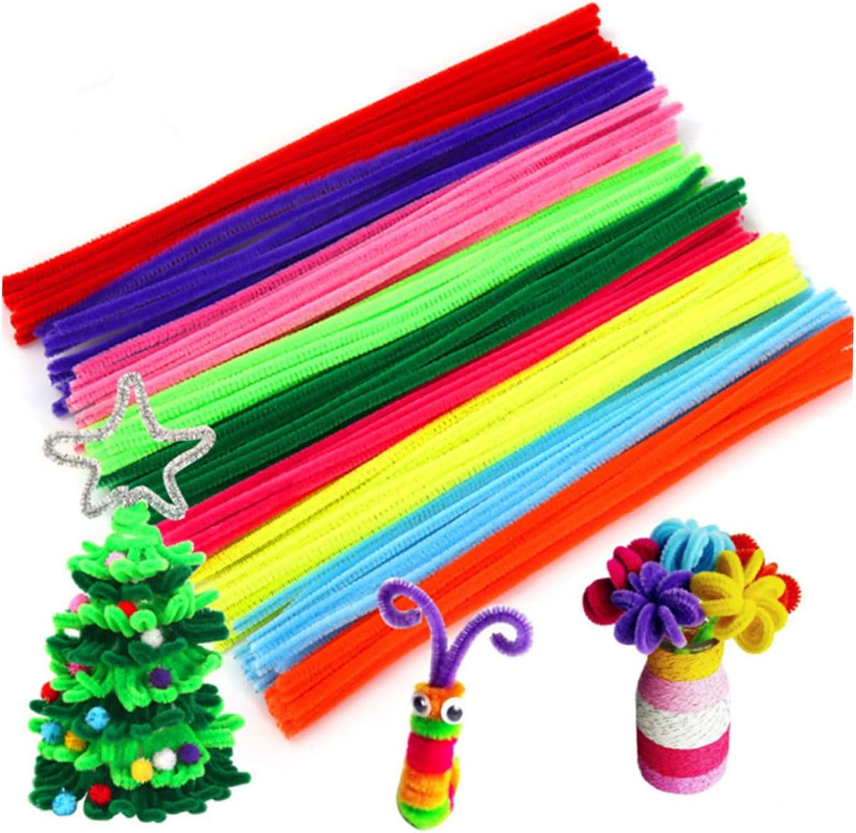200pcs 10 Arts and Crafts for Kids Bulk Kids Toys Red Decorations ...