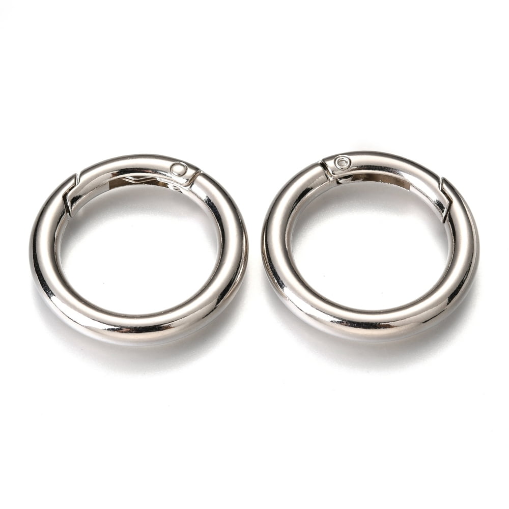 200pcs 100pcs Zinc Alloy Spring Gate Rings O Rings Platinum 35x5mm ...