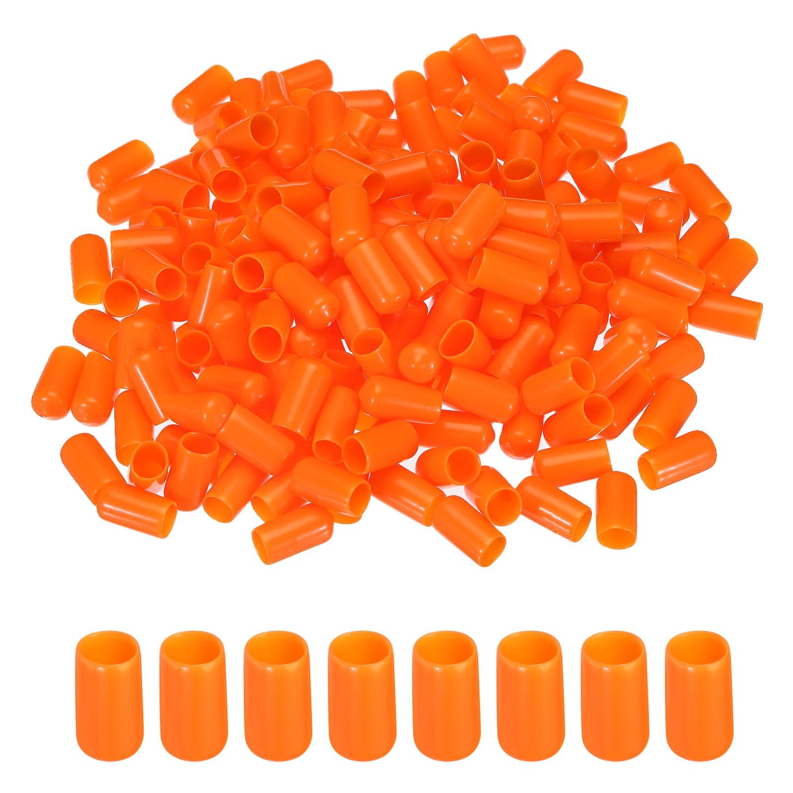 200pcs 10mm(3/8") Rubber End Caps Cover PVC Vinyl Screw Thread ...