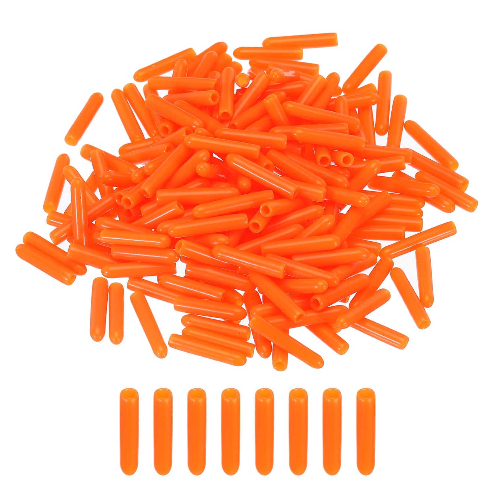 200pcs 2mm Rubber End Caps Cover PVC Vinyl Screw Thread Protector Round ...