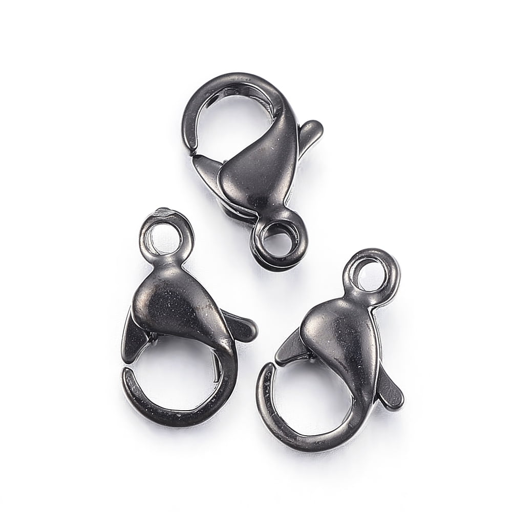 200pcs 304 Stainless Steel Lobster Claw Clasps Parrot Trigger Clasps ...