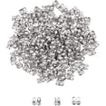 200pcs 4mm Mini Stainless Steel Bead Tips 1mm Small Hole Calotte Ends ...