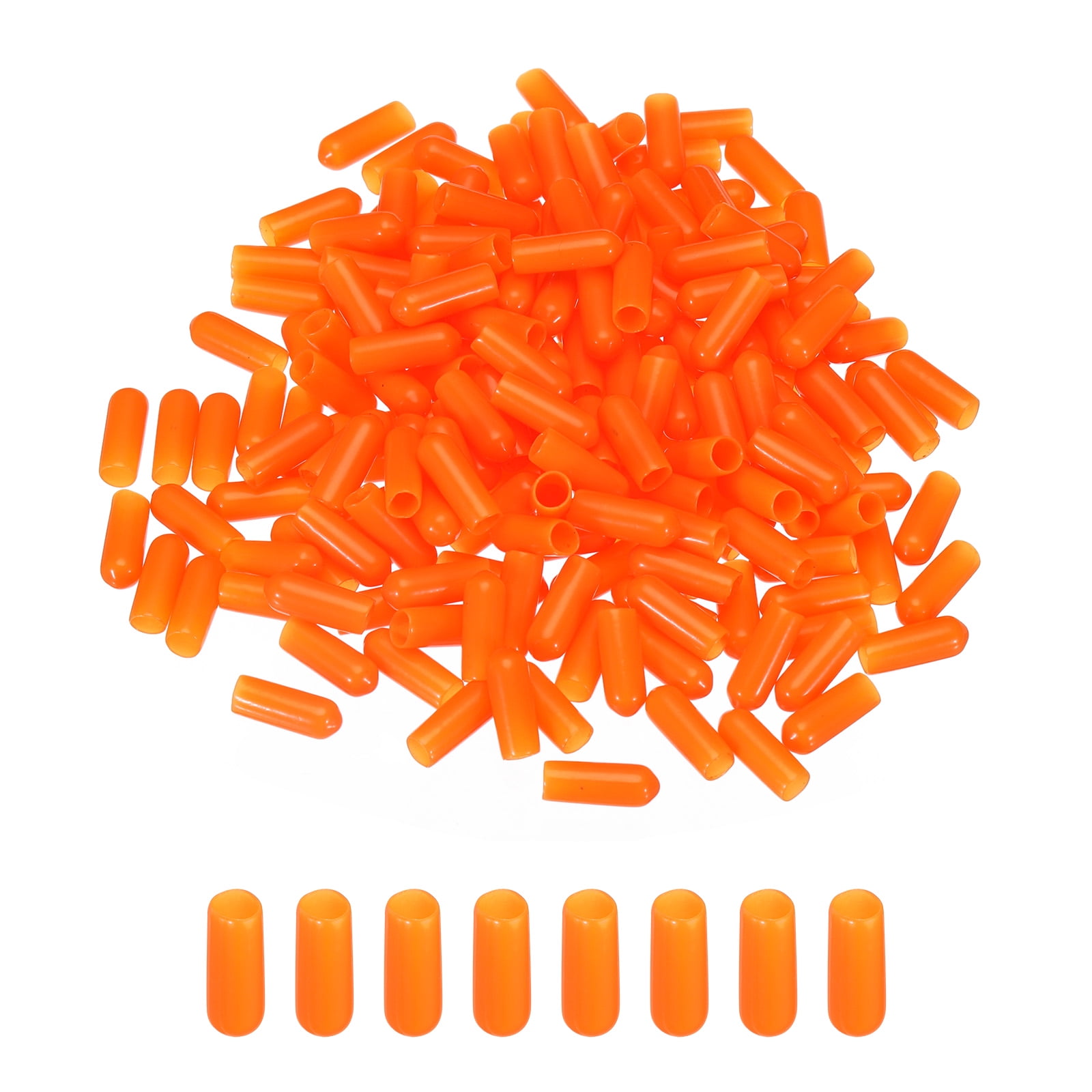 Uxcell 200Pcs 2mm Rubber End Caps Cover Vinyl Screw Thread Protector ...