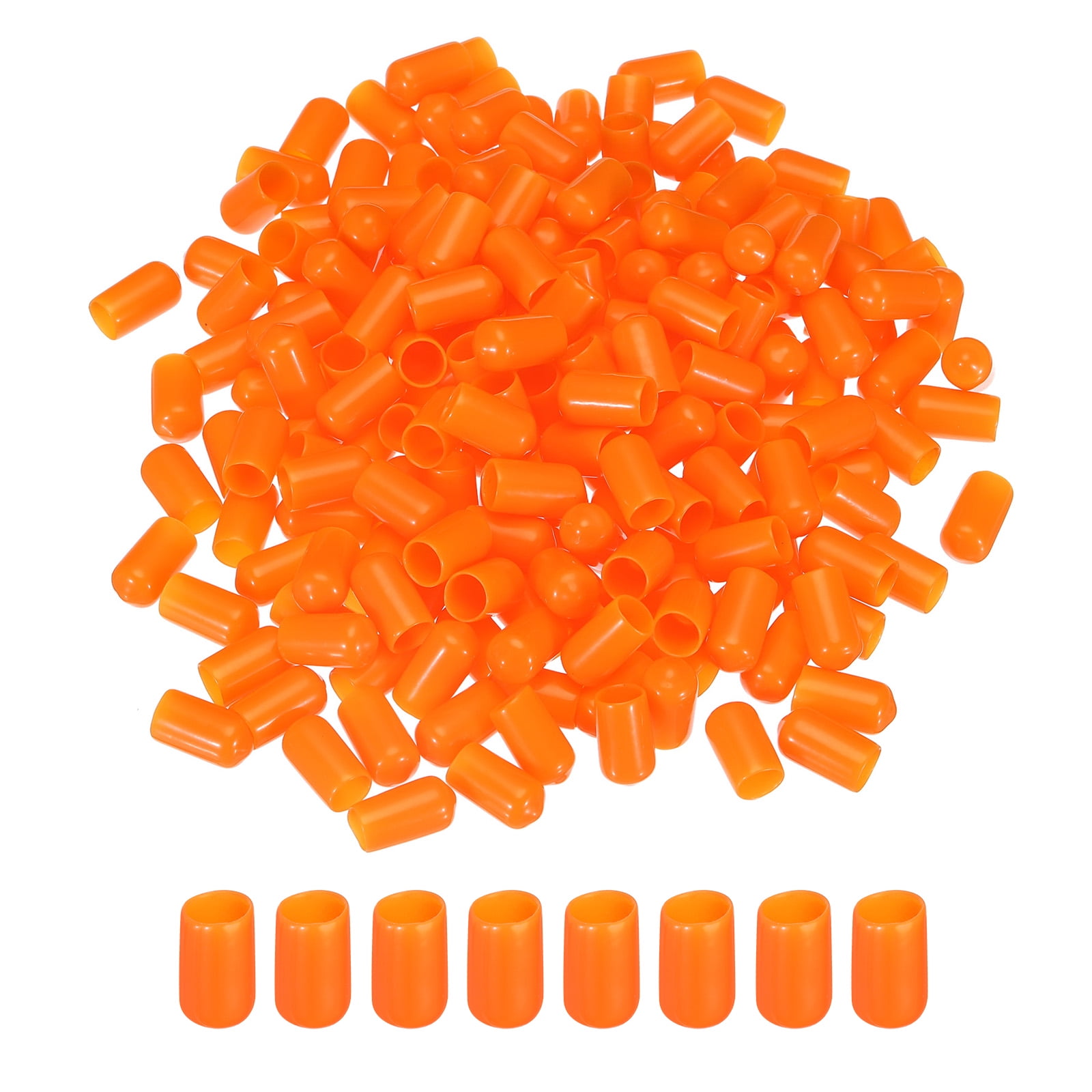 200pcs 8mm(5/16") Rubber End Caps Cover PVC Vinyl Screw Thread ...