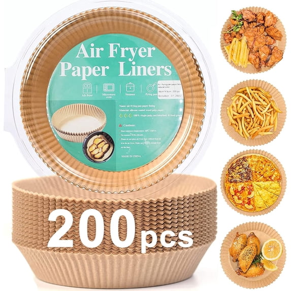 200pcs Air Fryer Disposable Paper Liner, Non-Stick Disposable Air Fryer ...