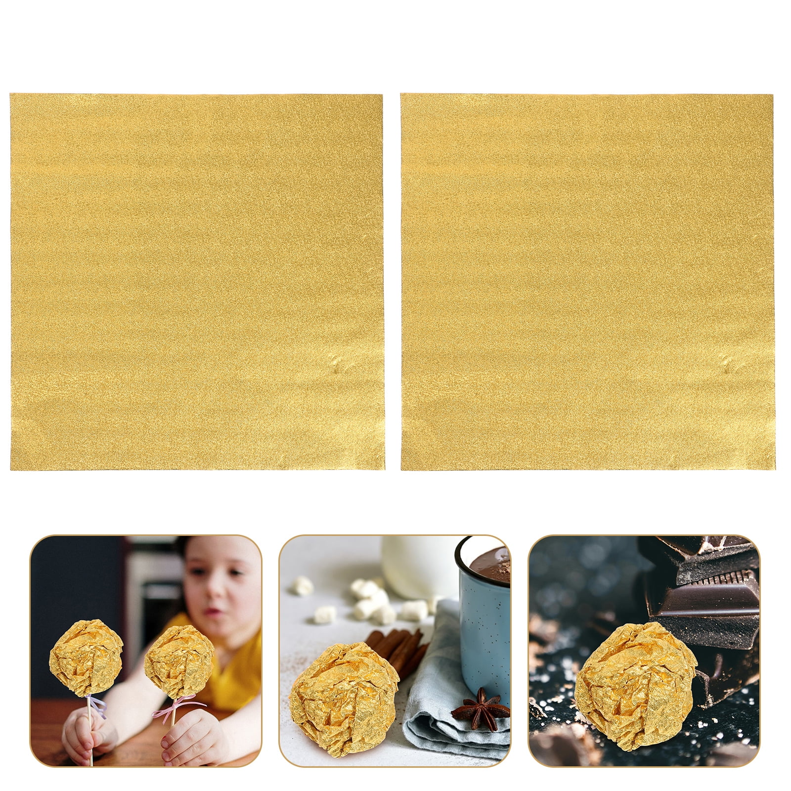 200pcs Aluminum Foils Paper Chocolate Candy Wrapping Sugar Wraps Paper ...