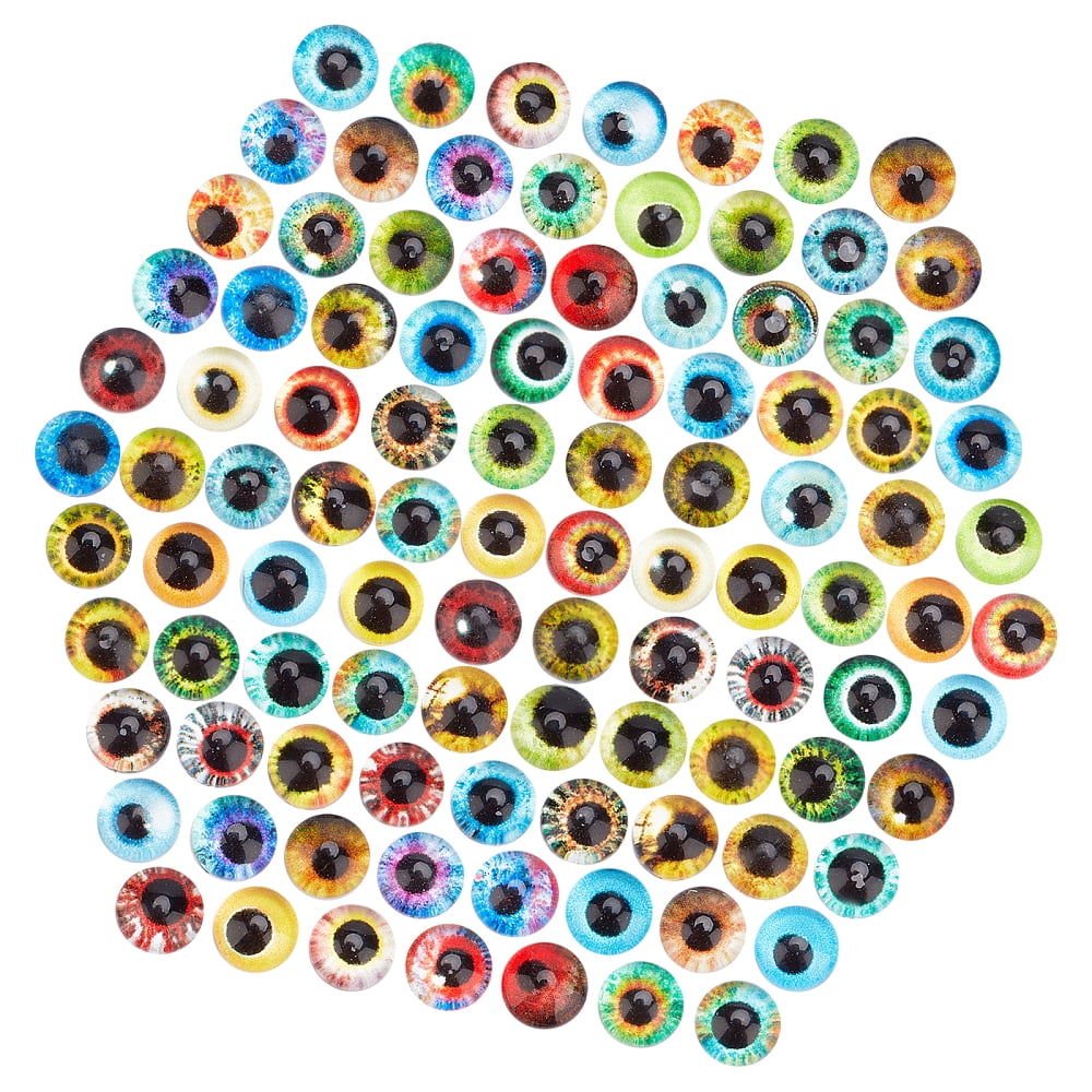 200pcs Animal Eye Glass Cabochons 50 Style Dragon Eyes Glass Cabochons ...