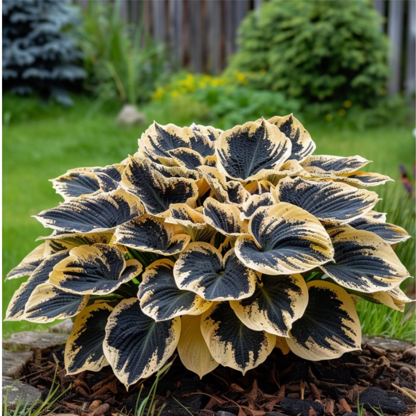 200pcs Black and Yellow Hosta Seeds MVR1 for Planting Hosta Plant Seeds ...