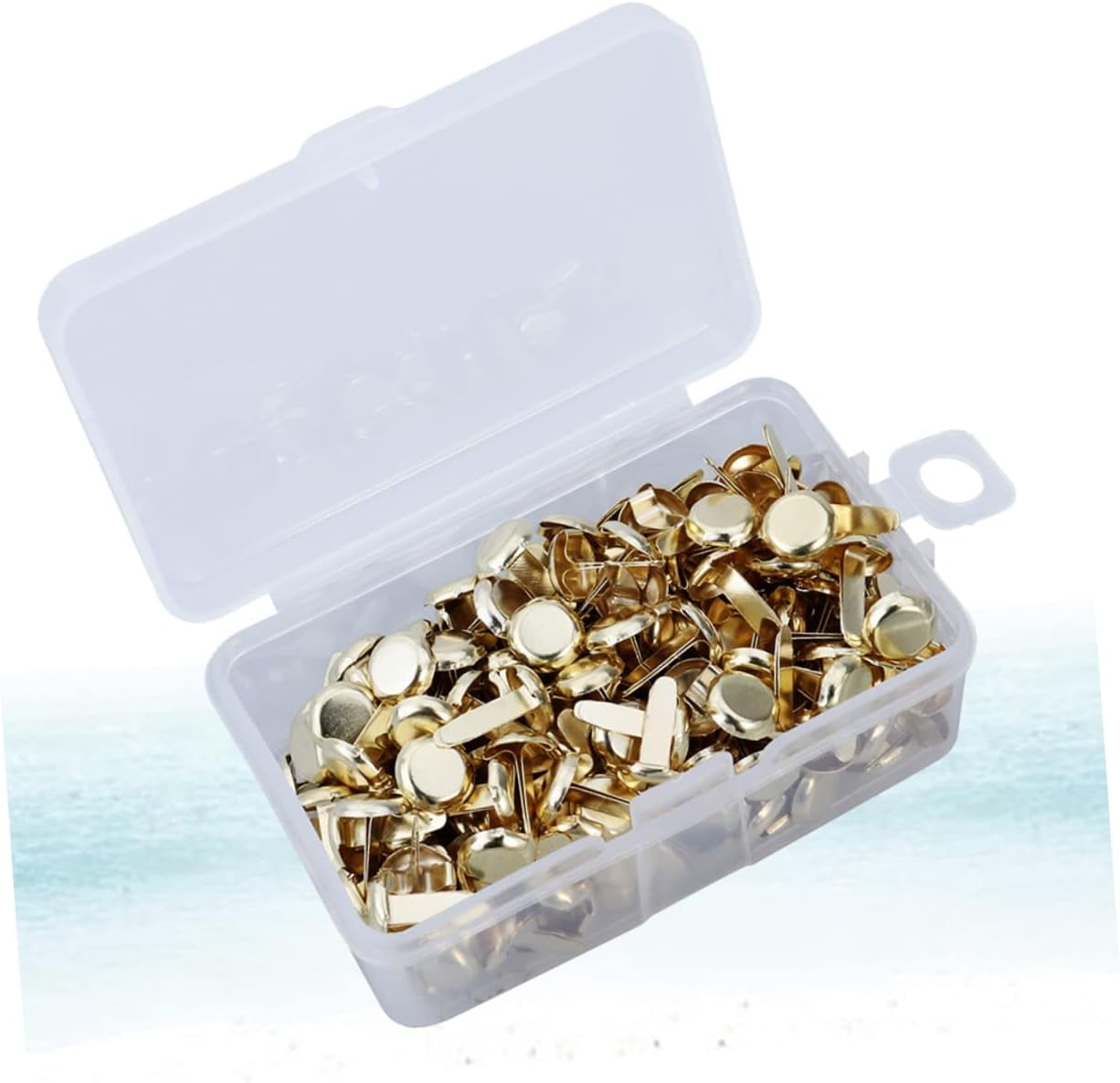 200pcs Brass Fasteners Metallic Bra MiniPaper Pins OffiBrads Pearl ...