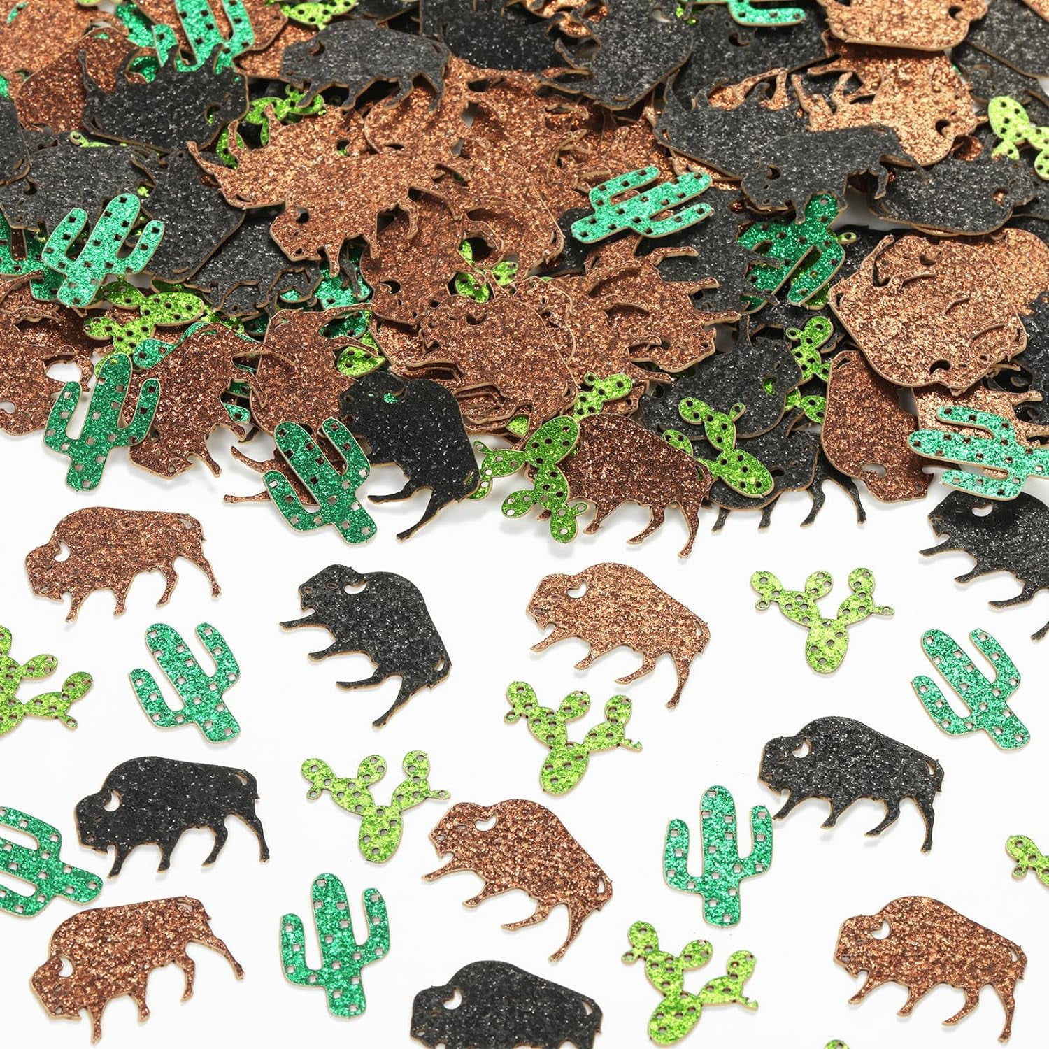 200pcs Buffalo Bison Party Decorations Confetti, Glitter Buffalo Baby ...