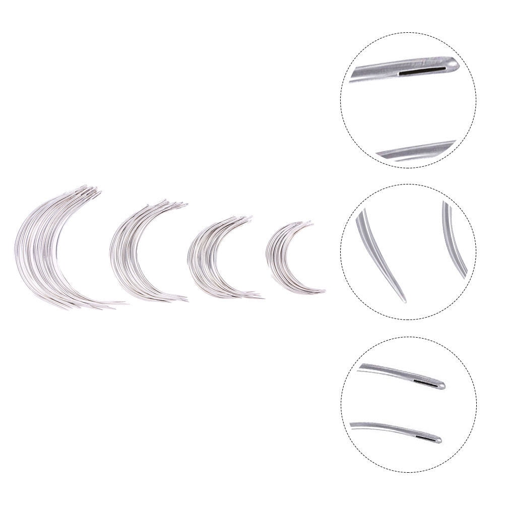 200pcs C Type Weaving Needle Repair Weaving Curved Needles Hand Sewing ...