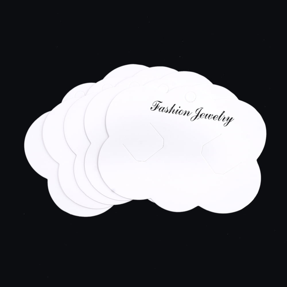 200pcs Cardboard Display Cards Used For Hair Barrettes Cloud White 6.8 ...