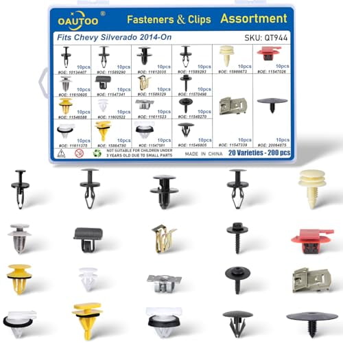 200pcs for Chevy Silverado 2014-On Body Interior and Exterior Retainer ...