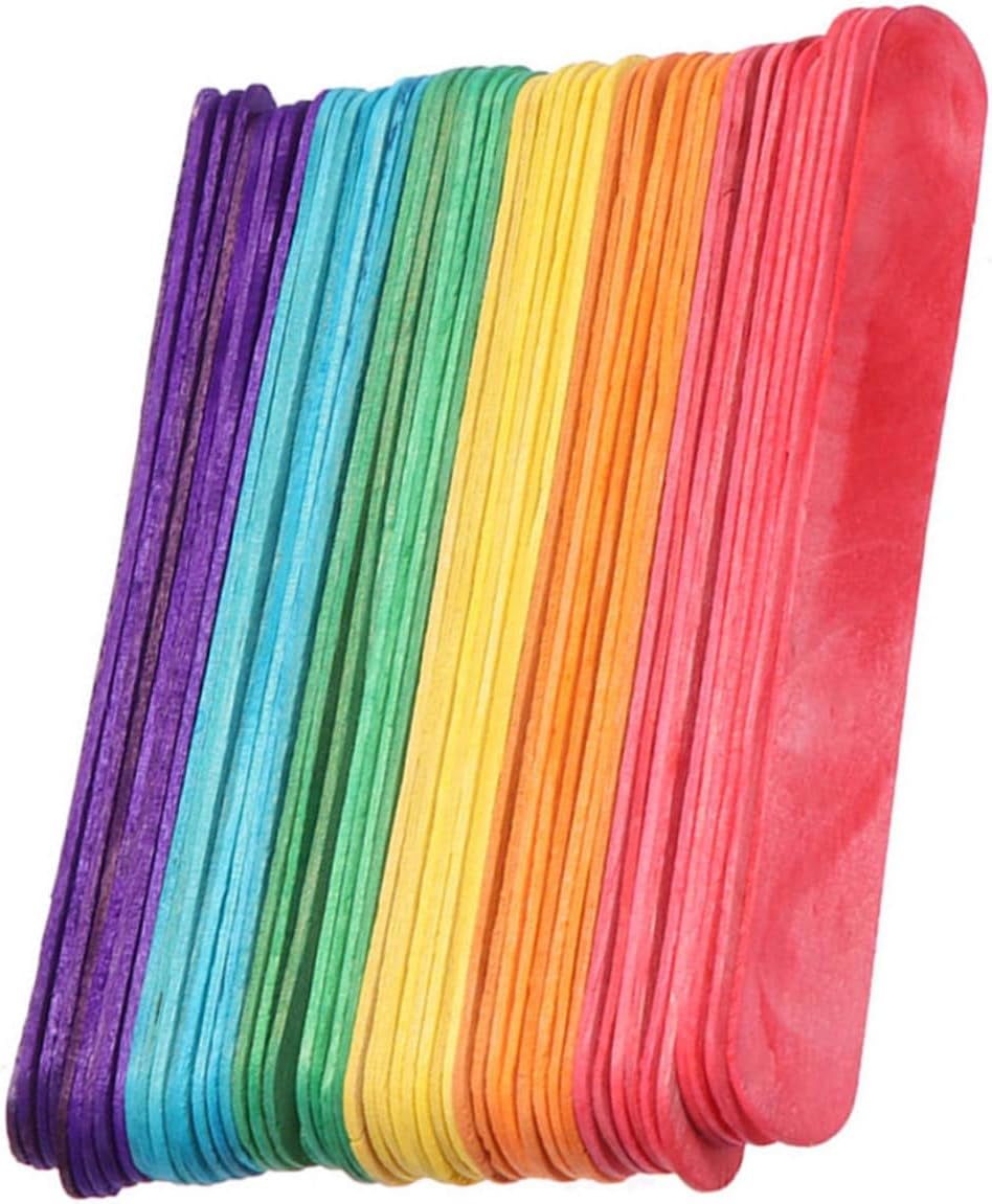 200pcs Colored Wooden Sticks Red Decor Lizard Craft Wooden Handmade ...