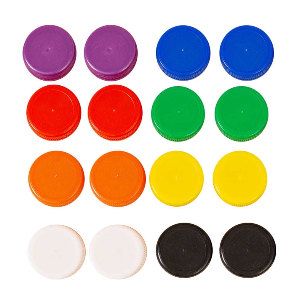 200pcs Decorative Bottle Caps Plastic Bottle Caps for Kids DIY Craft ...