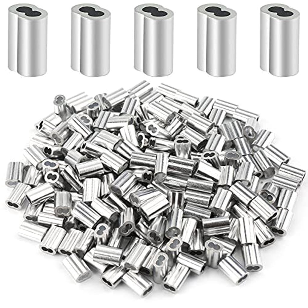 200pcs Durable Aluminium Crimp Sleeve for 1.5 Wire Rope & Cable ...