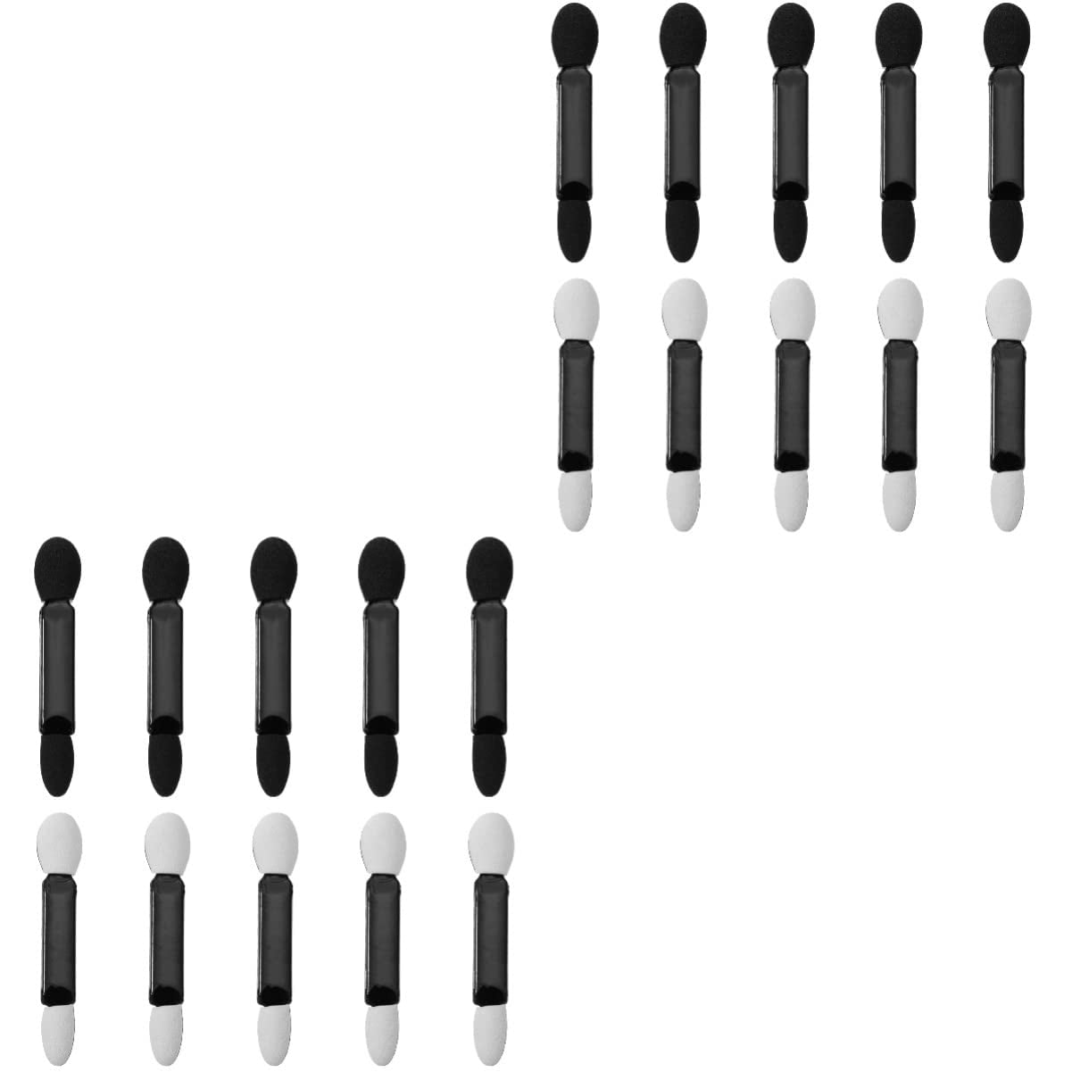200pcs Eye Double-head Black Sides Brushes Applicators for Disposable ...