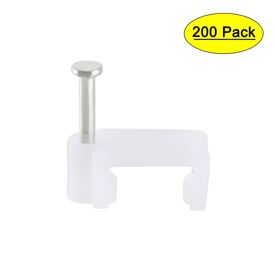 200pcs Flat Cable Clip Nail Coaxial Tacks Wire Clips 12mm - Walmart.com