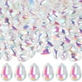 200pcs Glass Drop Beads Water Drop Beads Transparent Clear Ab Color ...