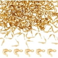 200pcs Golden Bead Tips Stainless Steel Calotte Ends Open Clamshell