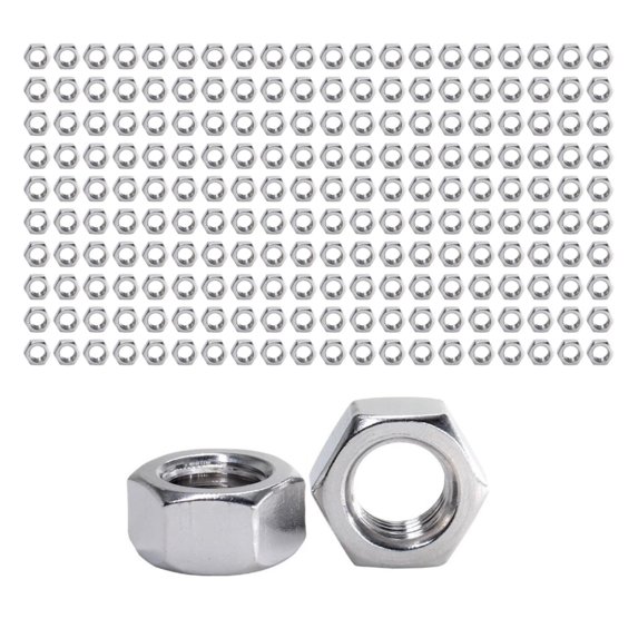 200pcs Hex Nuts, M1-M6 for Choice, 304 Stainless Steel Plain Finish ...
