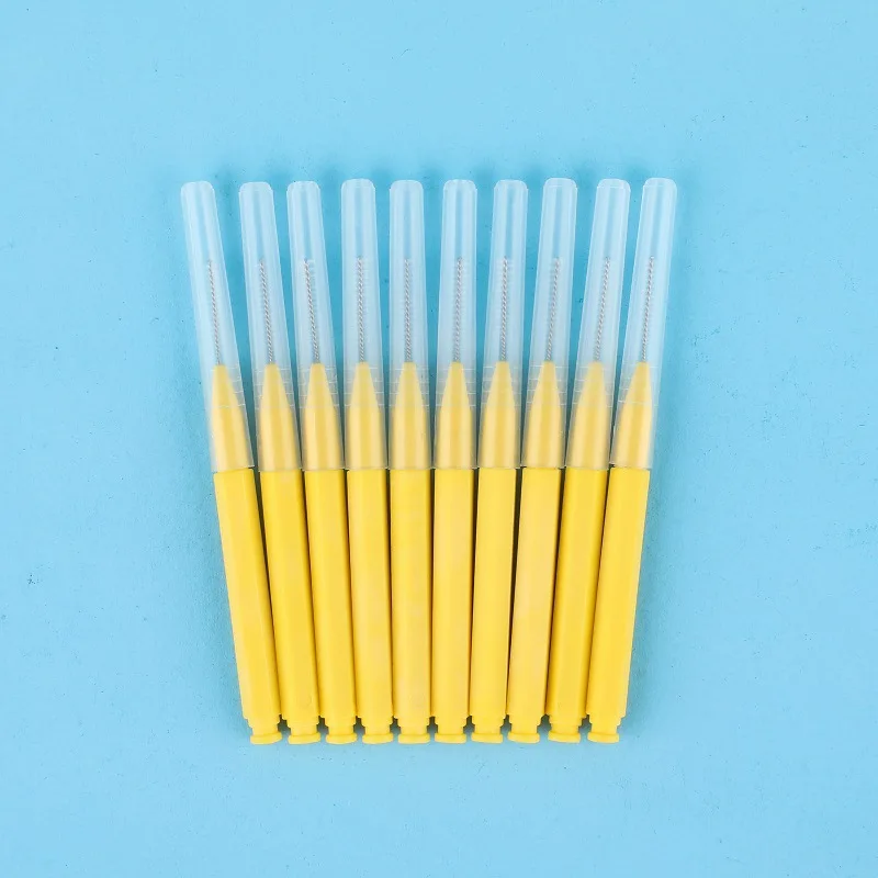 200pcs Interdental Brushes 0.4-1.5mm Push-Pull Removes Food Plaque ...