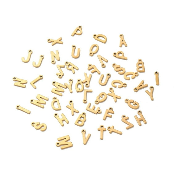200pcs Ion Plating(IP) 304 Stainless Steel Charms Laser Cut Real 18K ...