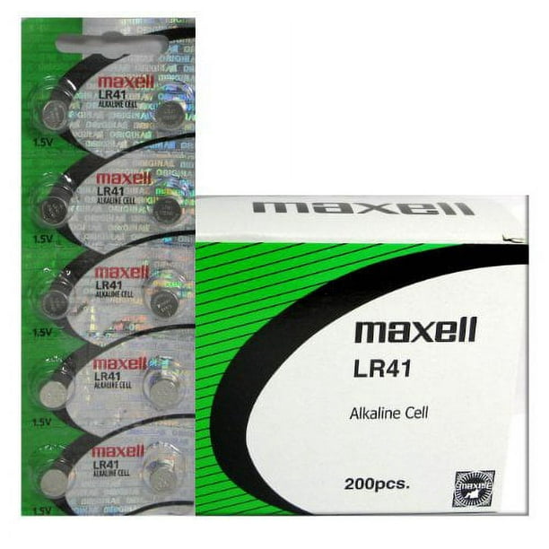 200pcs Maxell LR41 1.5V Alkaline Cell Battery (Box Set) - Walmart Business Supplies
