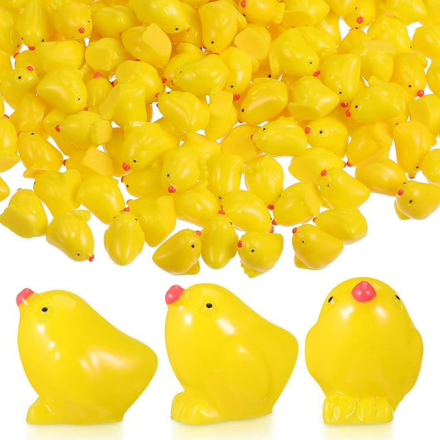 200pcs Miniature Chicken Figurines Micro Landscape Decoration Resin ...