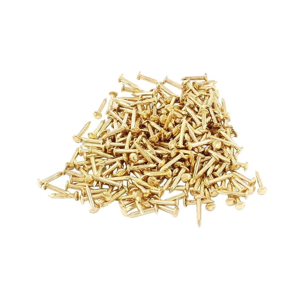 200pcs Miniature Round Head Nails 8mm, Gold - Walmart.com