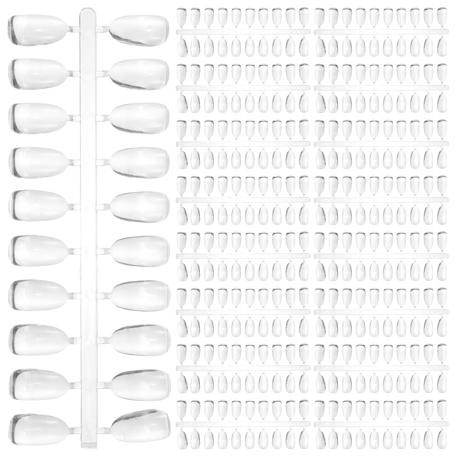 200pcs Nail Piece Color Display Nail Tips Manicure Practice Tools Nail ...