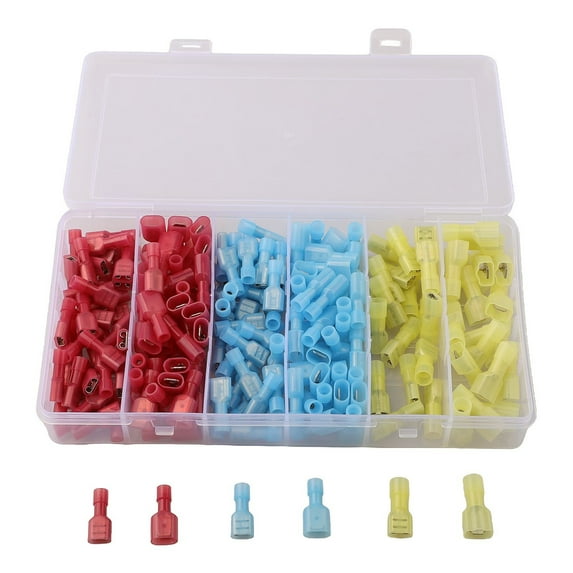 200pcs Nylon Electrical Crimp Terminals Connectors Set - Insulated Male ...