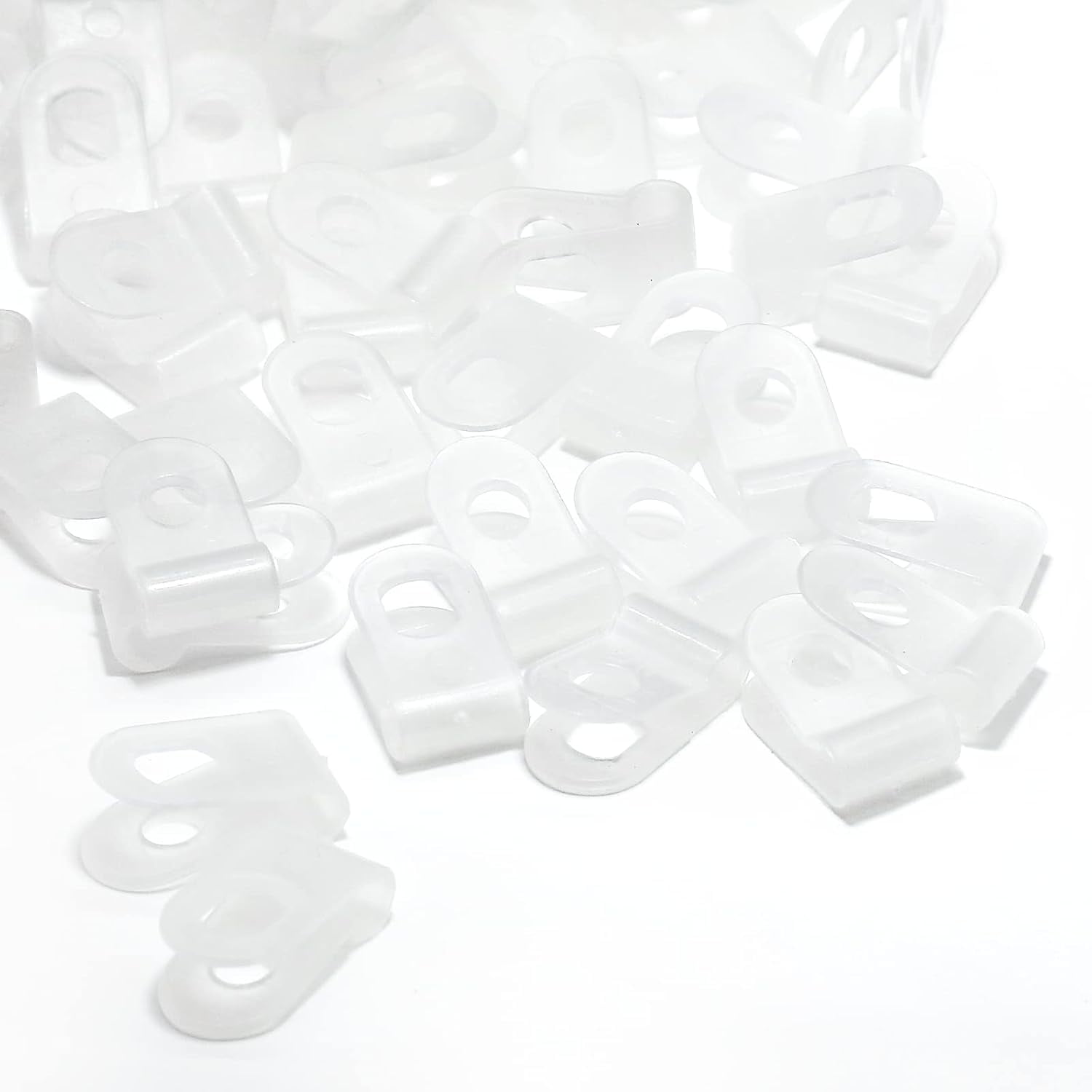 200 pieces of nylon plastic cable clamps, 1/8 inch (3.2 mm) thread ...