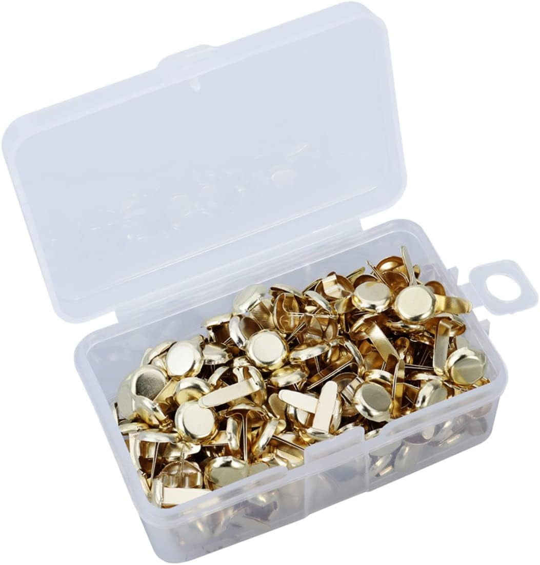 200pcs OffiMiniMetallic Bra OffiBrads Crafts Brads Paper Pins Metal ...