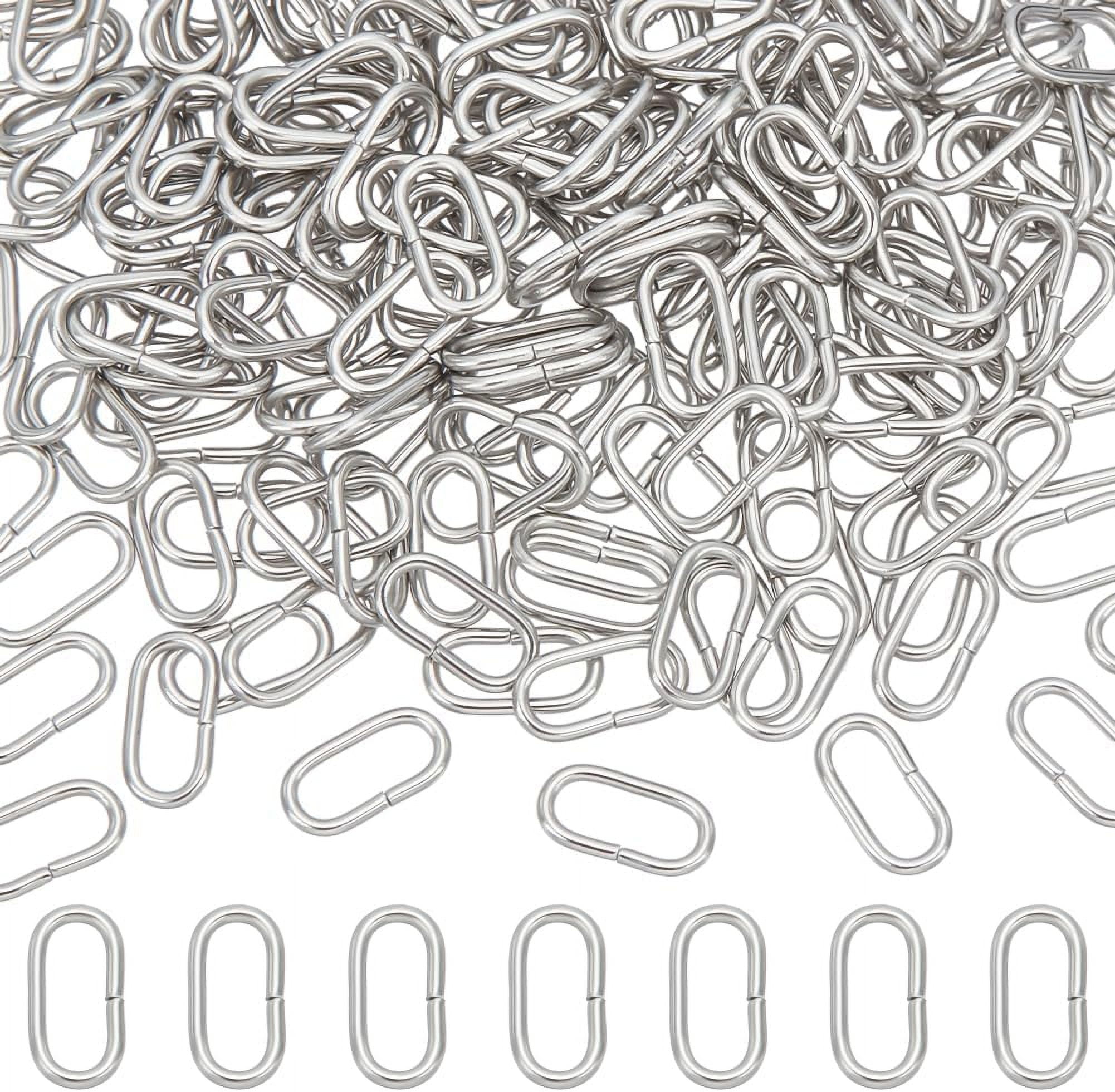 200pcs Oval Linking Rings 10x5x1mm Stainless Steel Link Connectors Oval ...