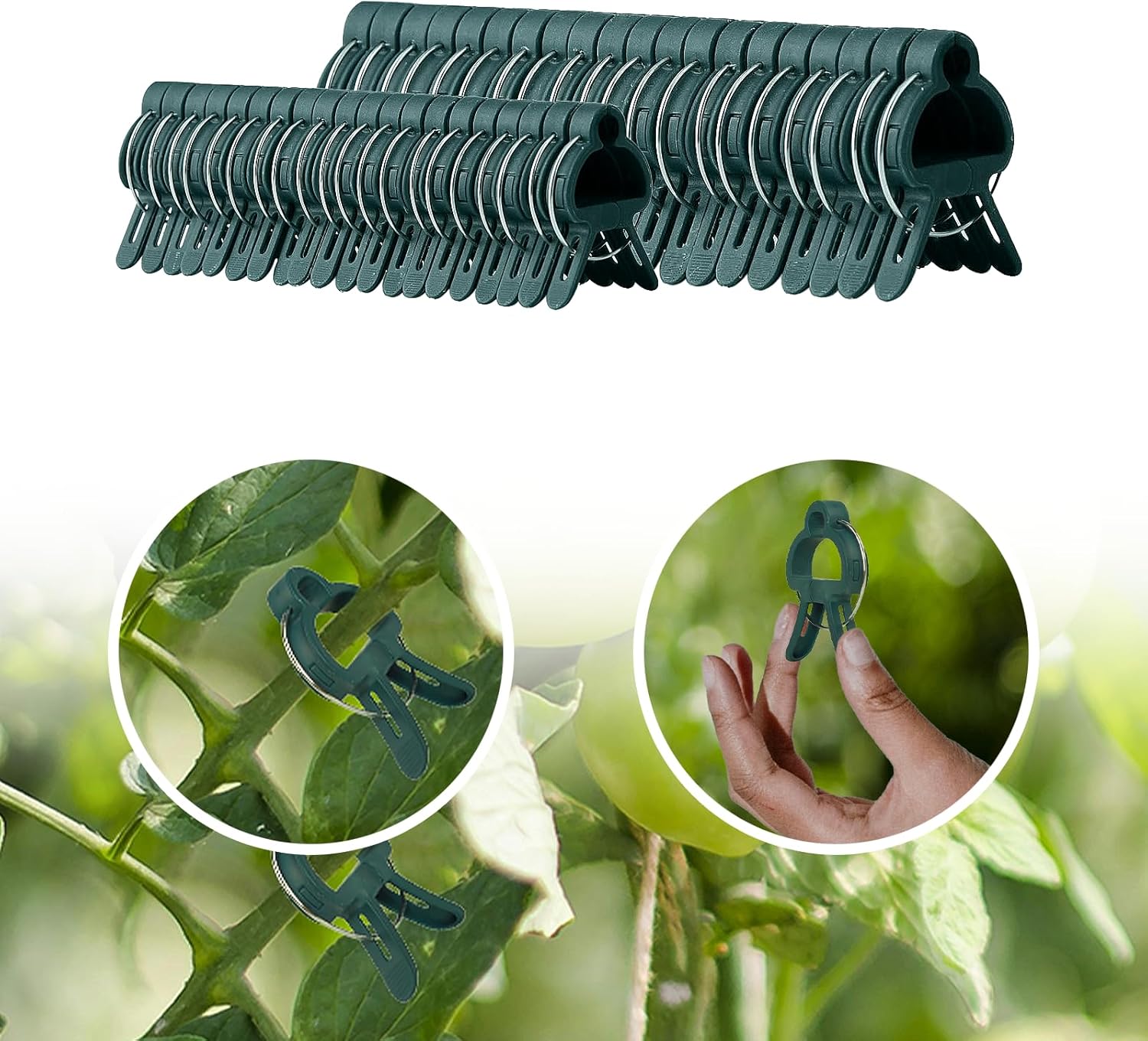 200pcs Plant Support Clips Reusable Garden Clips Secured Plic Tomato ...