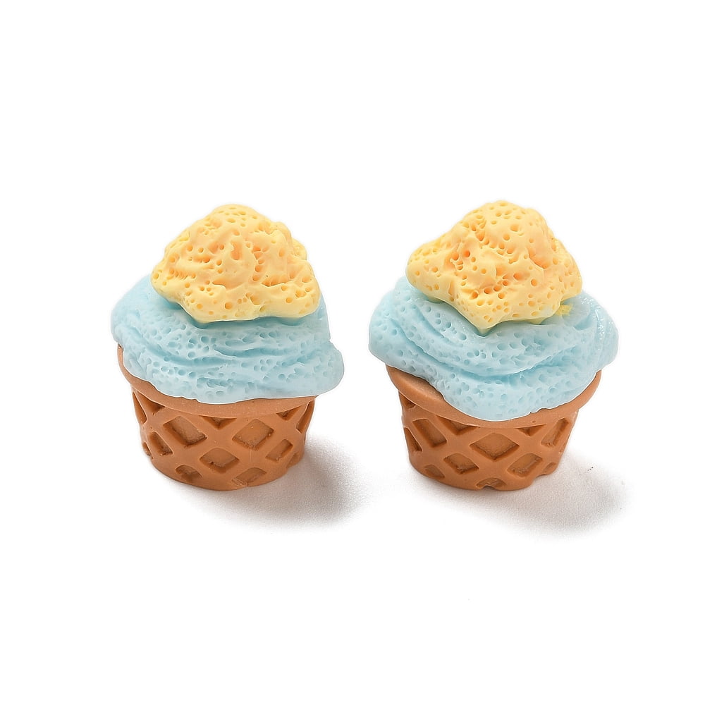 200pcs Resin Cabochons Ice Cream Light Sky Blue 24.5x23mm - Walmart.com