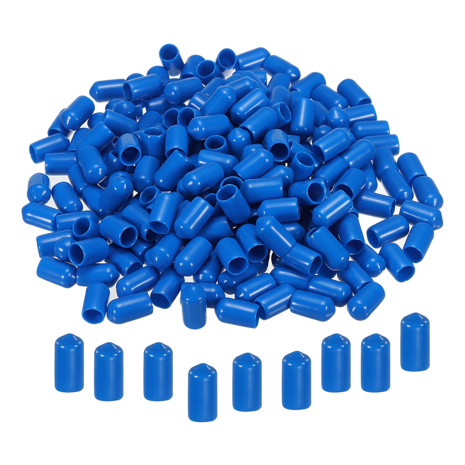 Uxcell 200Pcs Rubber End Caps Cover 2mm Vinyl Screw Thread Protector ...