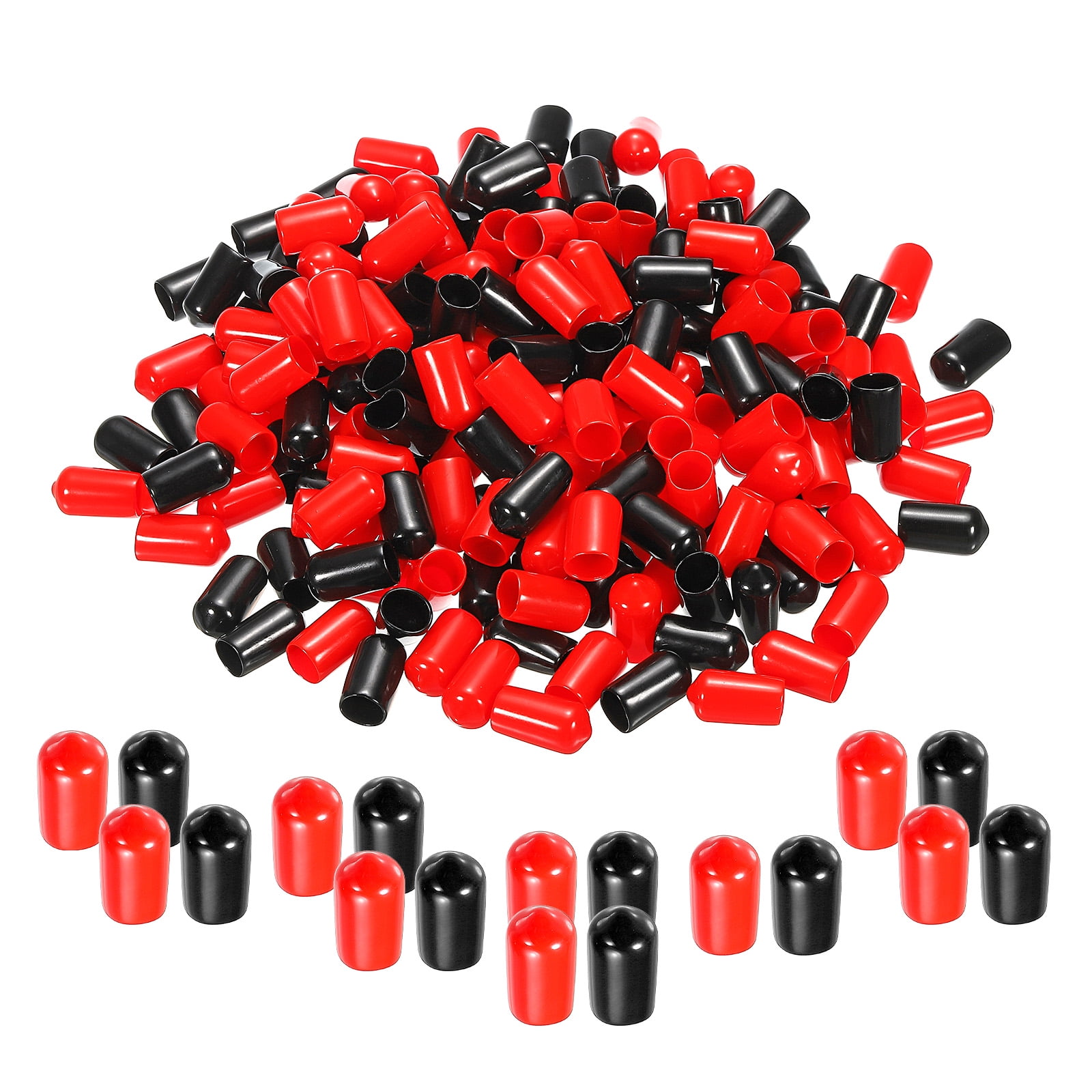200pcs Rubber End Caps Cover Assortment 10mm Screw Thread Protector for ...