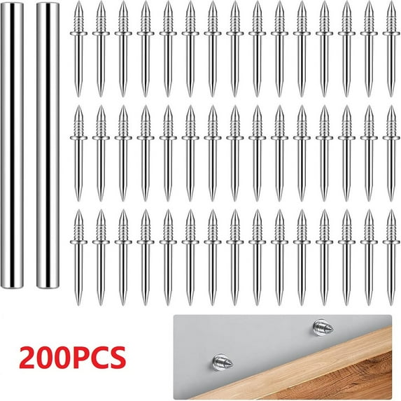 200pcs Seamless Nail with Double-Headed Base Thread for Concrete ...